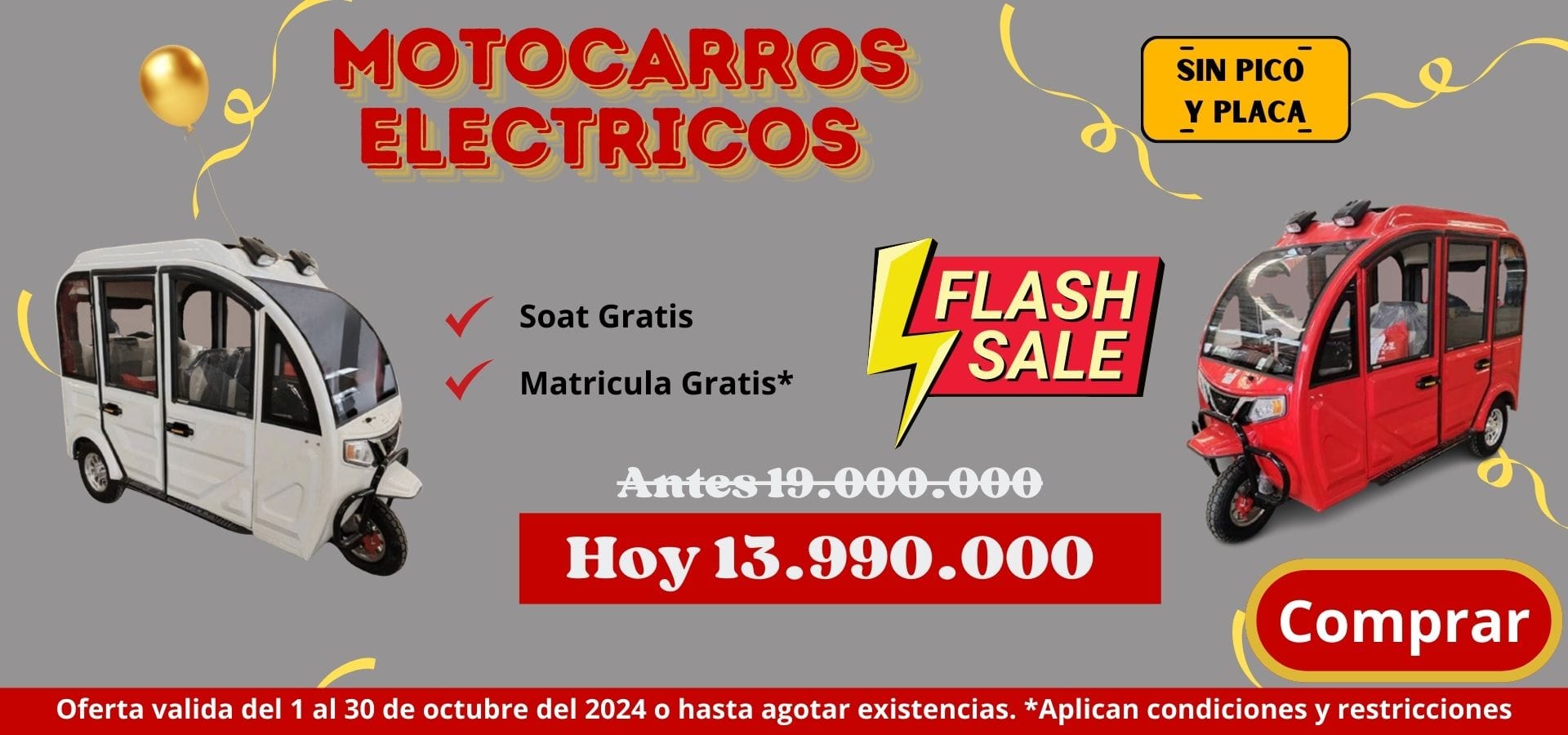 Motocarros Eléctricos ⚡ Oferta 13.990.000 Apresúrate